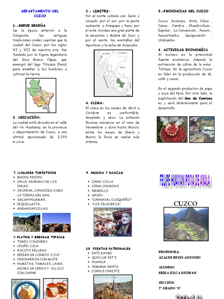Cuzco Triptico | PDF