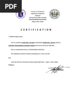Certificate of Enrolment | PDF | Learning | Behavior Modification