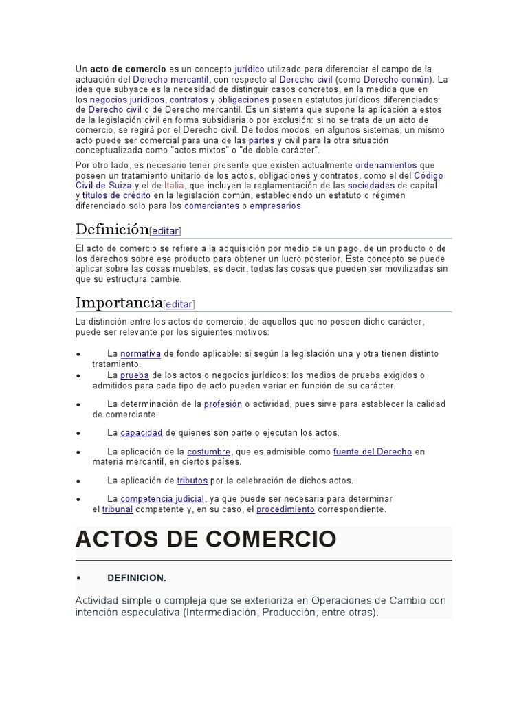 Acto de Comercio | PDF | Comercio | Instrumento negociable