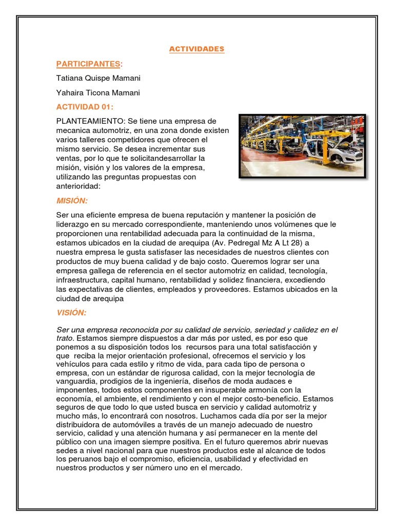 ACTIVIDADES - Elaboracion de Proyecto | PDF | Business | Lima