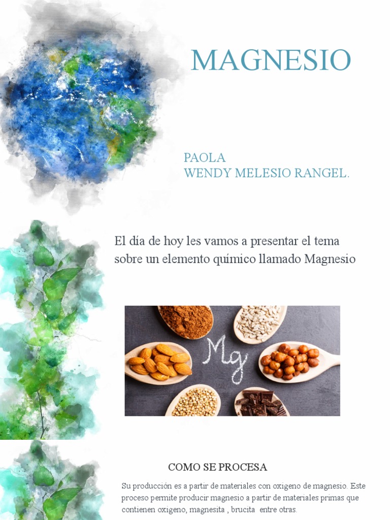 Propiedades y Usos del Magnesio | PDF | Salud y bienestar