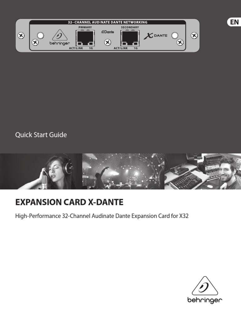 XDANTEQuickStartGuide | PDF | Electromagnetic Interference | Computer Network