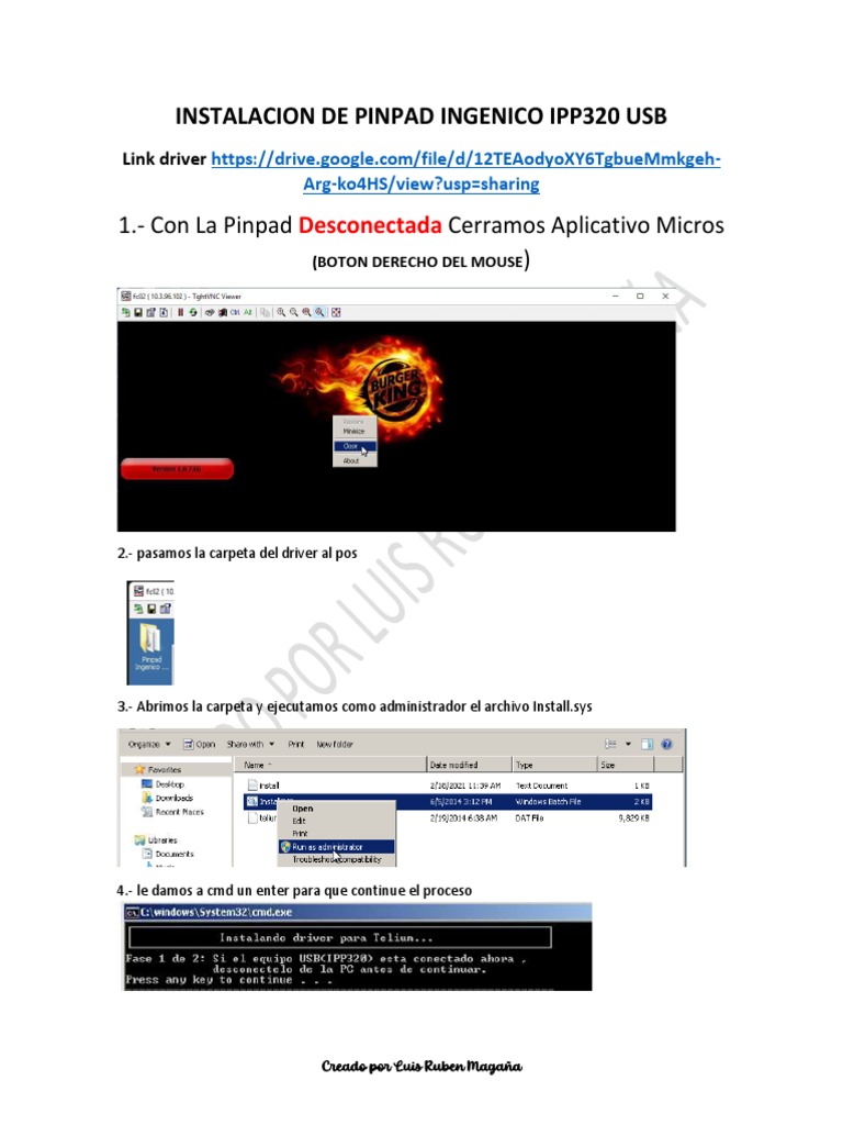 Instalacion de Pinpad Ingenico Ipp320 Usb | PDF