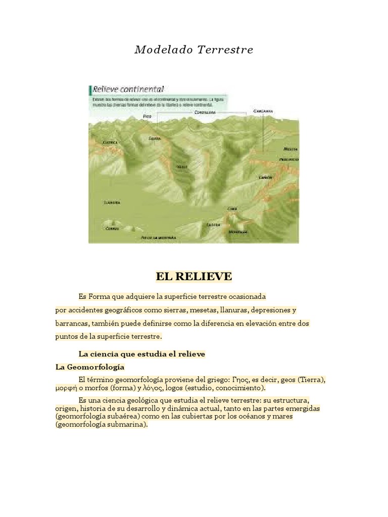 TRABAJO de Modelado Terrestre | PDF | glaciar | Suelo