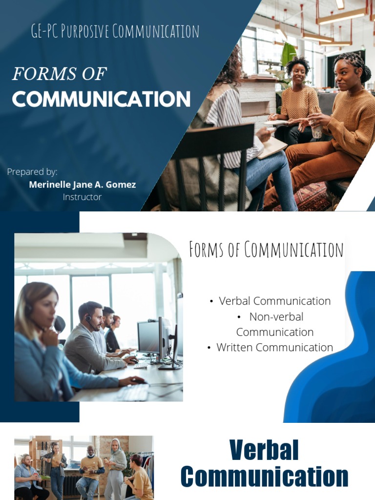 Forms of Communication | PDF | Nonverbal Communication | Communication