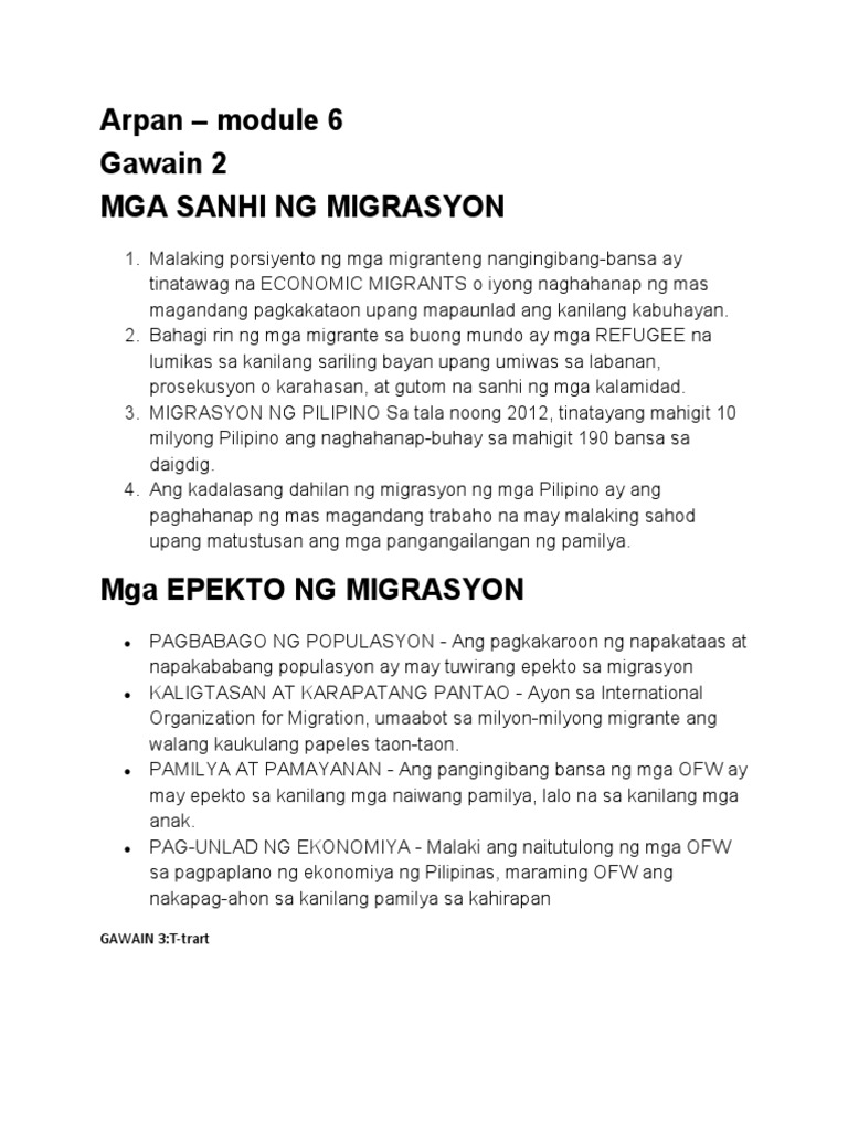 Arpan Module 6 | PDF