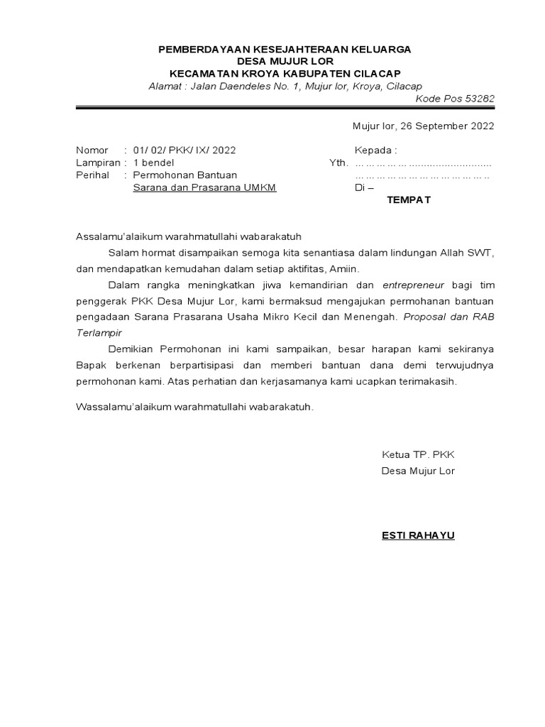 Proposal PKK | PDF | Karier & Perkembangan