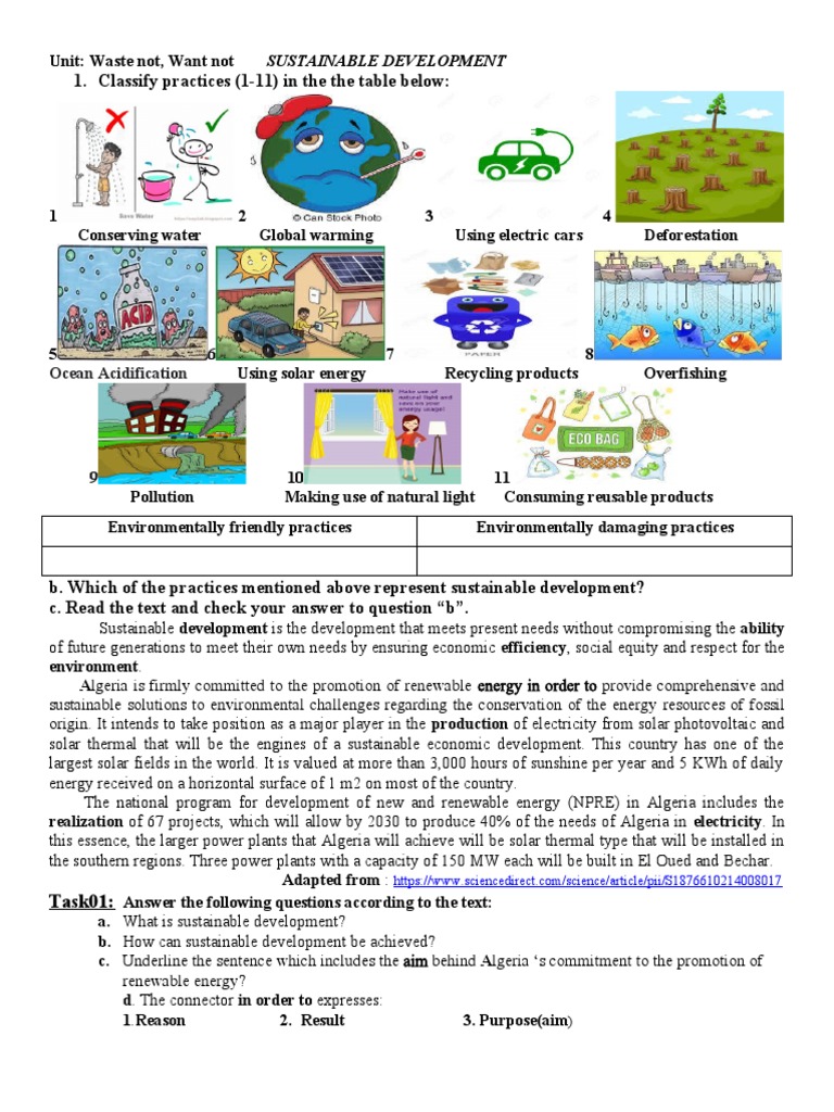 Sustainable Development Expressing Purpose Forming Nouns | PDF | Solar ...