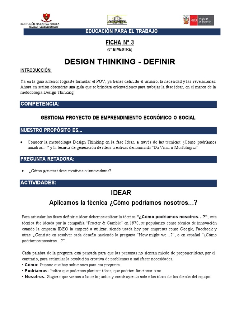 B3-Ficha 3 - Fase Idear | PDF | Leonardo Da Vinci