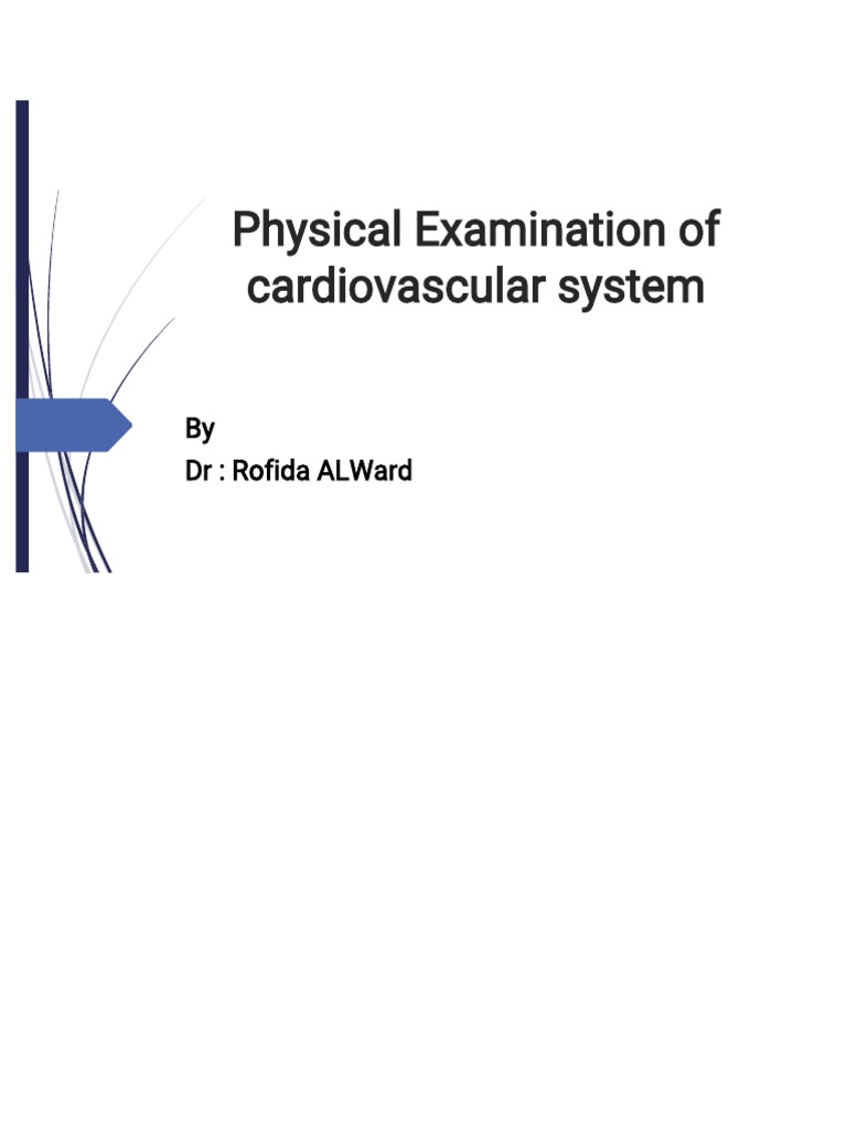 Physical Examination of Cardiovascular Syst | PDF | Heart ...