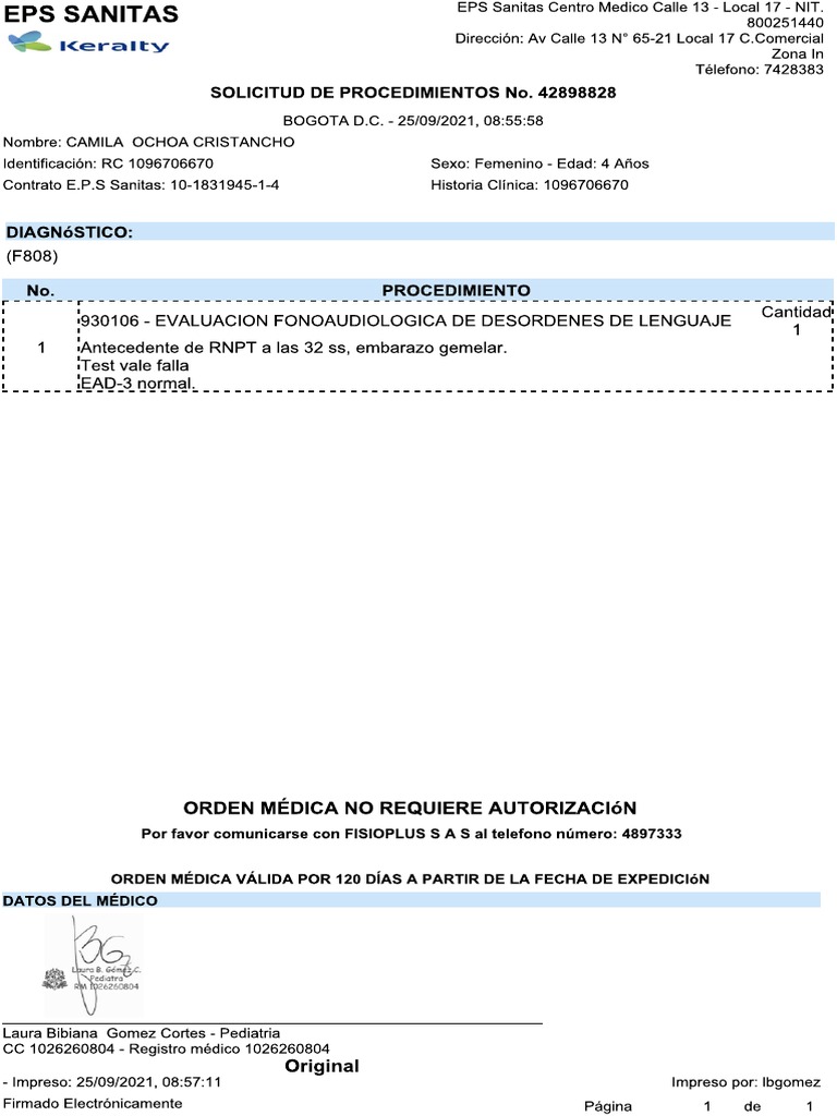 Ordenes Médicas 3 | PDF