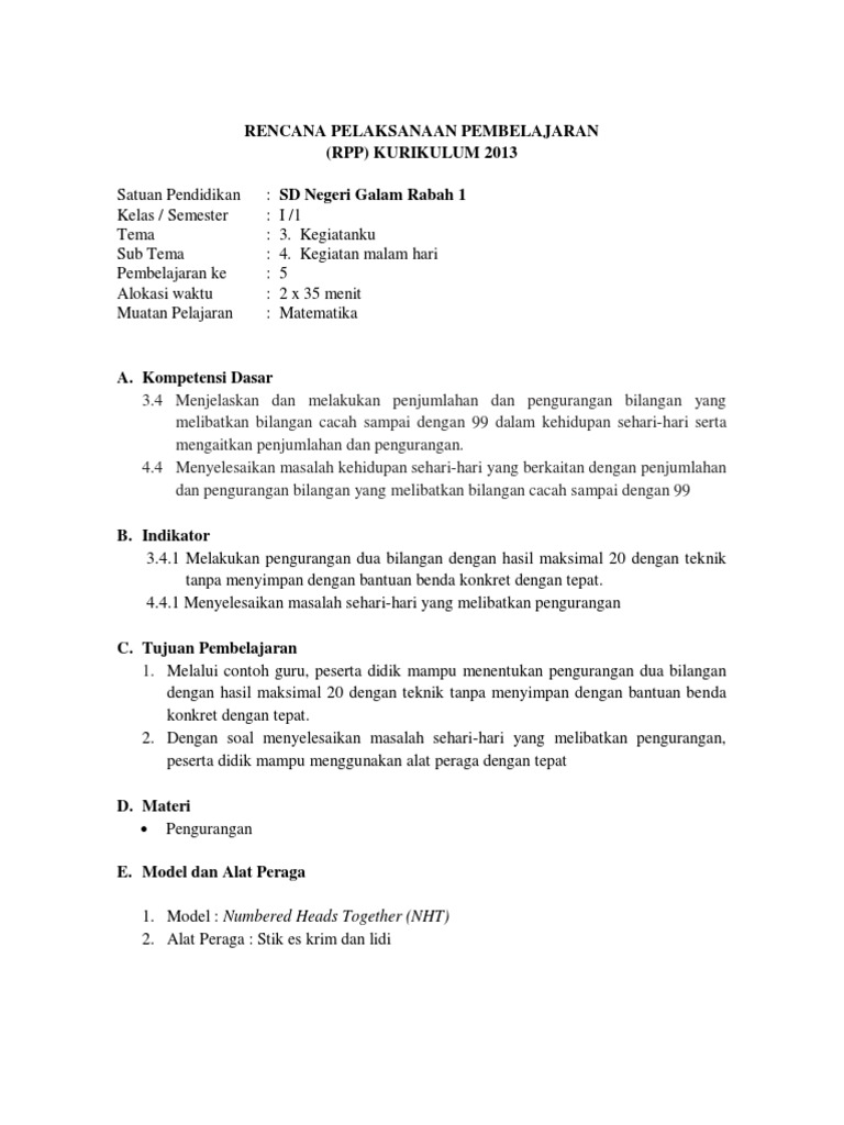 RPP Rencana Aksi 2 | PDF | Karier & Perkembangan