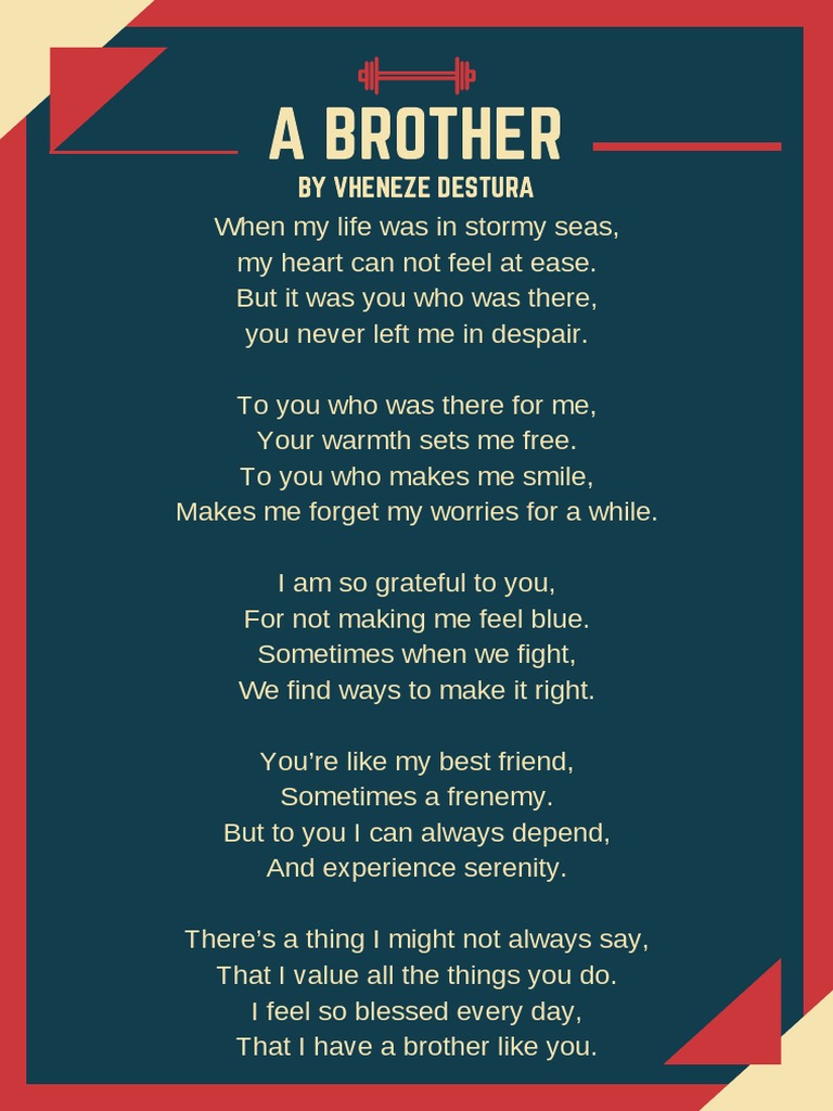 A Brother | PDF | Self-Improvement | Poetry