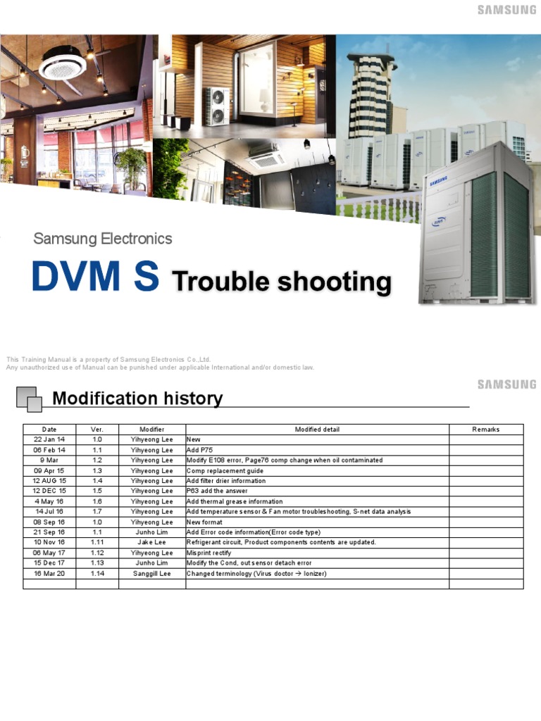VRF DVM S Troubleshooting GL en 2016 Ver1 14 | PDF | Valve | Power Inverter