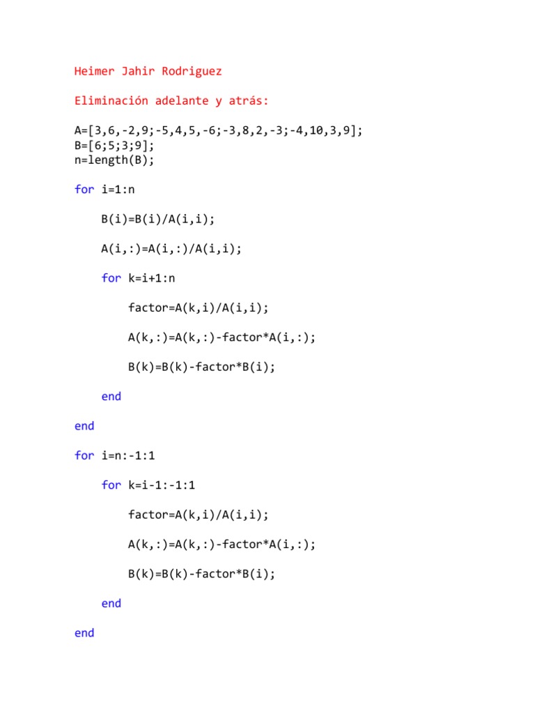 Gauss-Jordan Heimer Jahir Rodriguez | PDF | Science & Mathematics