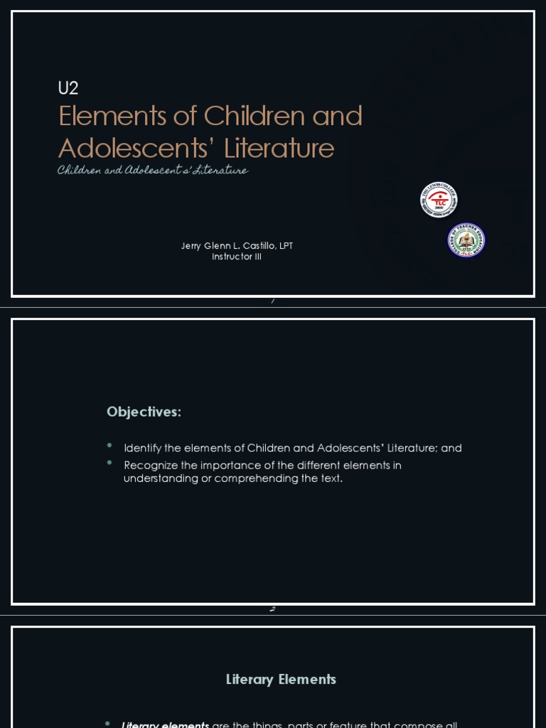 Elements of Children's Literature Guide | PDF