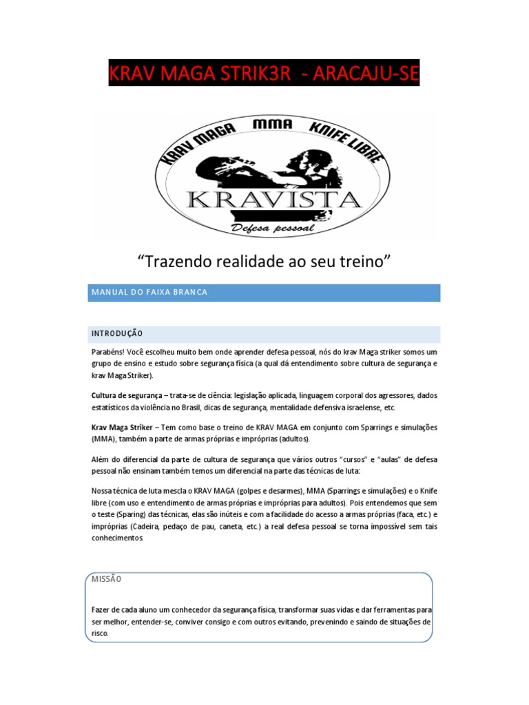 Krav Maga Strik3r - Manualbranca | PDF | Crimes | Crime e violência
