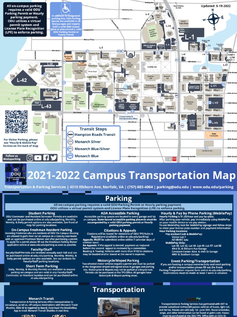 Old Dominion Campus Parking Map | PDF