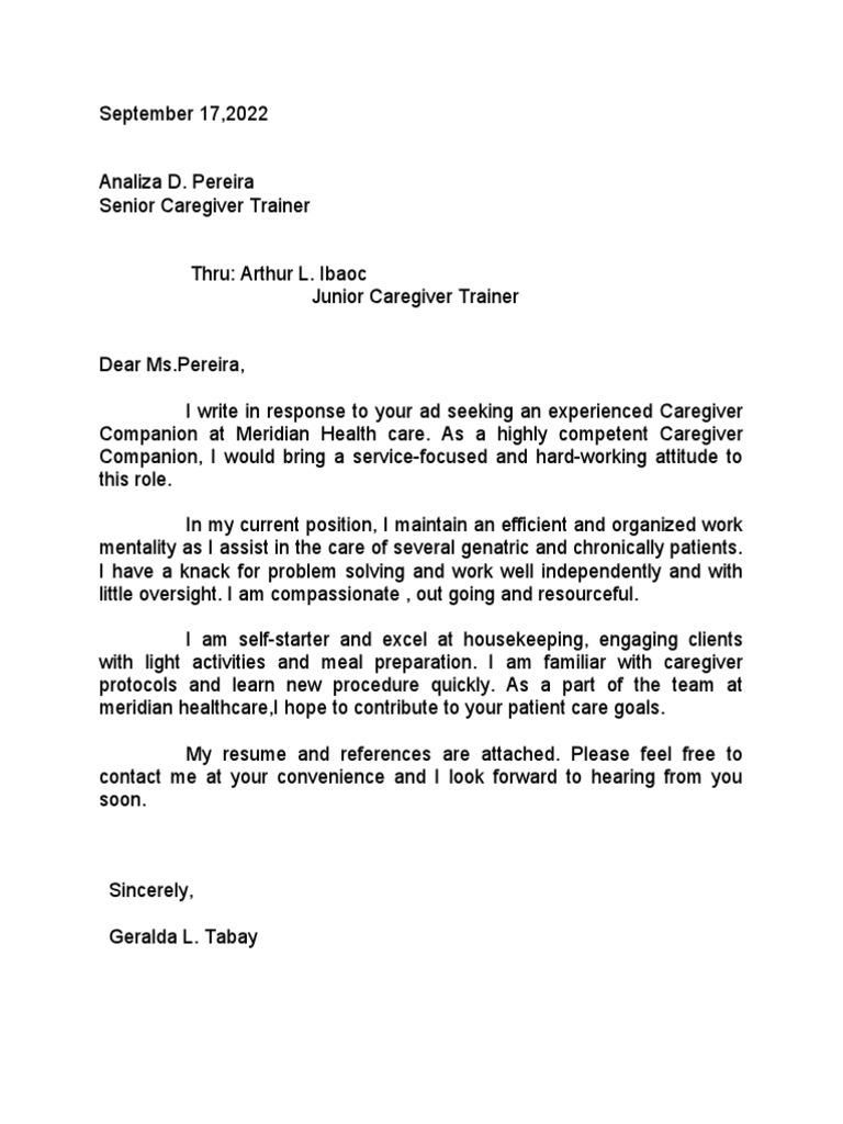 Letter | PDF | Caregiver | Patient