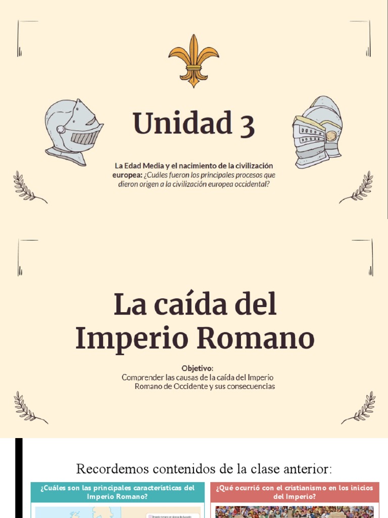 Clase 18 - La Caída Del Imperio Romano | PDF | imperio Romano | Pueblos germánicos
