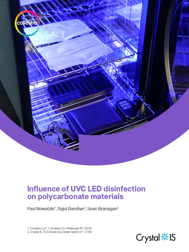 COV-291 Influence of UVC LED Disinfection On Polycarbonate Materials | PDF | Ultraviolet | Light ...