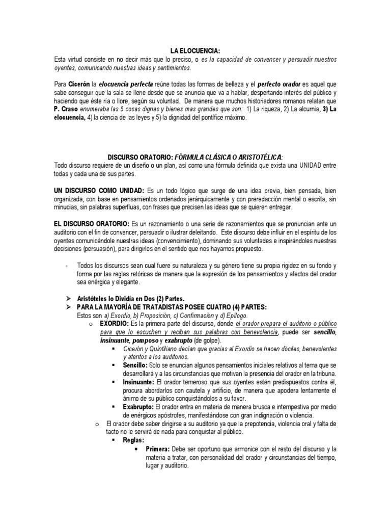 La Elocuencia y Discurso Aristotelico | PDF | Hablar en público | Aristóteles