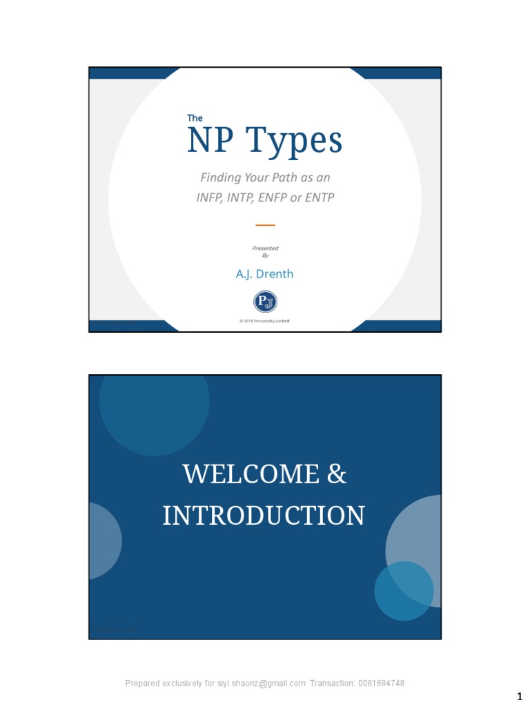 NP Types Course v0.1 | PDF | Identity (Social Science) | Self