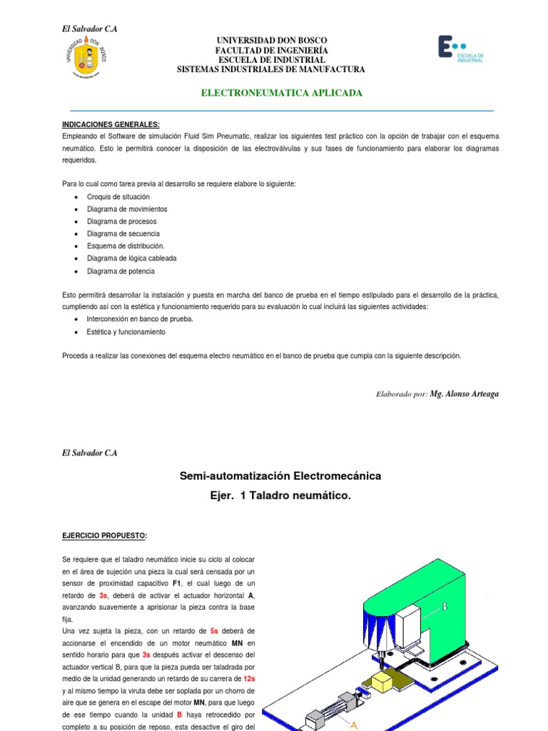 Ejercicios de Electroneumática | PDF | Solenoide | Bienes manufacturados