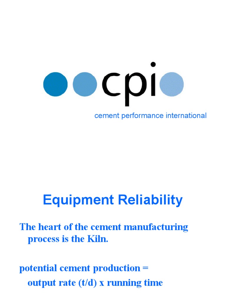 Kiln Reliability in Cement Production | PDF | Reliability Engineering ...