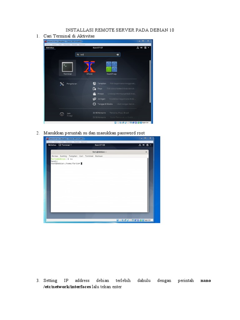 Installasi Remote Server Pada Debian 10 | PDF | Komputer