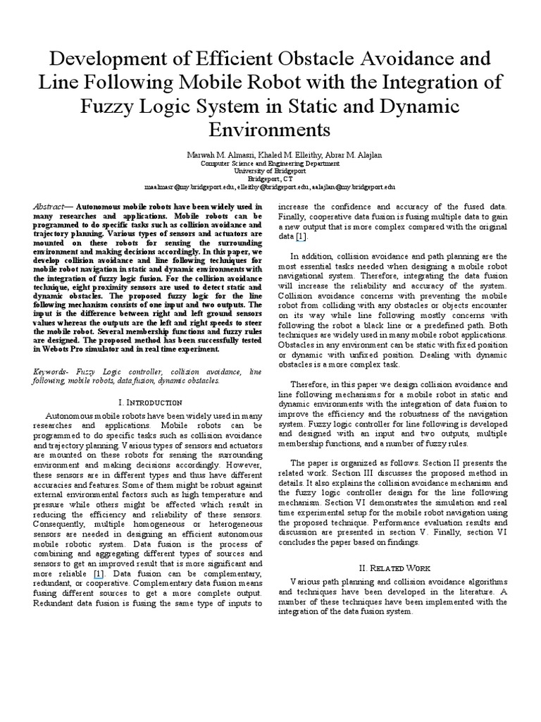 3 | PDF | Fuzzy Logic | Robotics