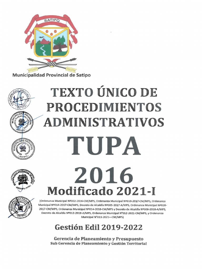 Tupa Modificado 2021 - I | PDF