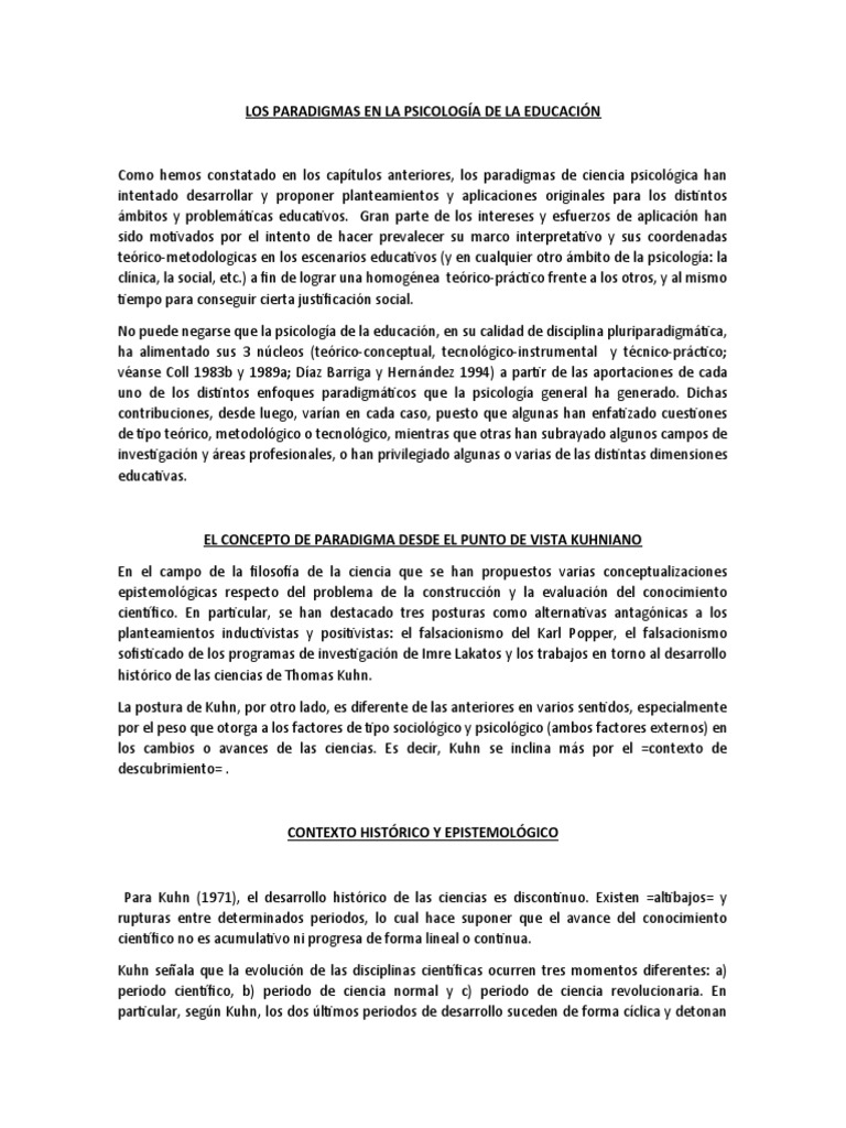 0 Paradigmas | PDF | Paradigma | Teoría