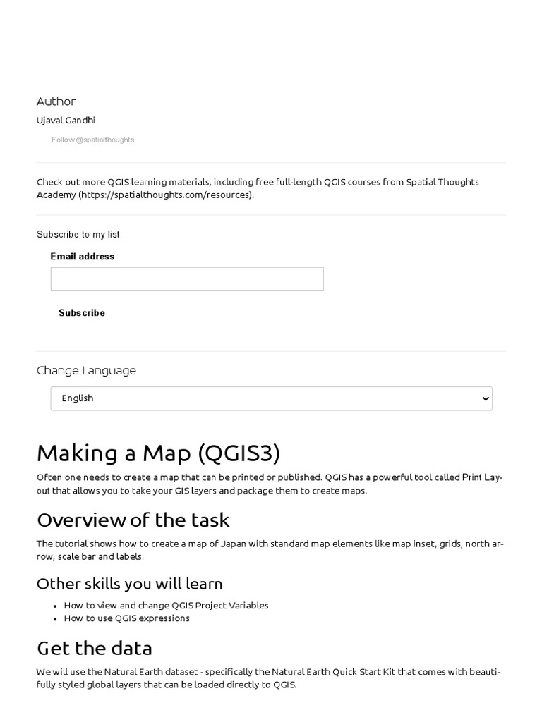 Making A Map (QGIS3) - QGIS Tutorials and Tips | PDF | Map | Geographic Information System
