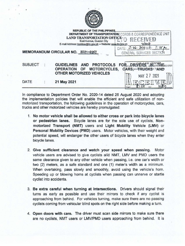 DOT Guidelines Promote Safety for Cyclists | PDF | Traffic | Cycling ...