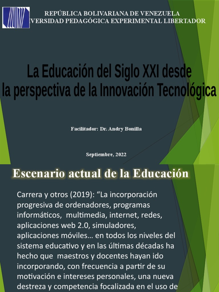 Educación Del Siglo XXI Desde La Innovación Tecnológica | PDF ...