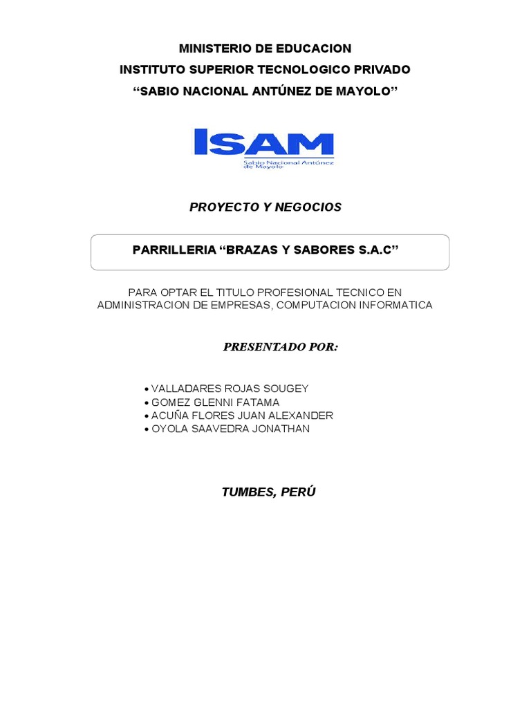 Ministerio de Educacion Instituto Superior Tecnologico Privado "Sabio ...