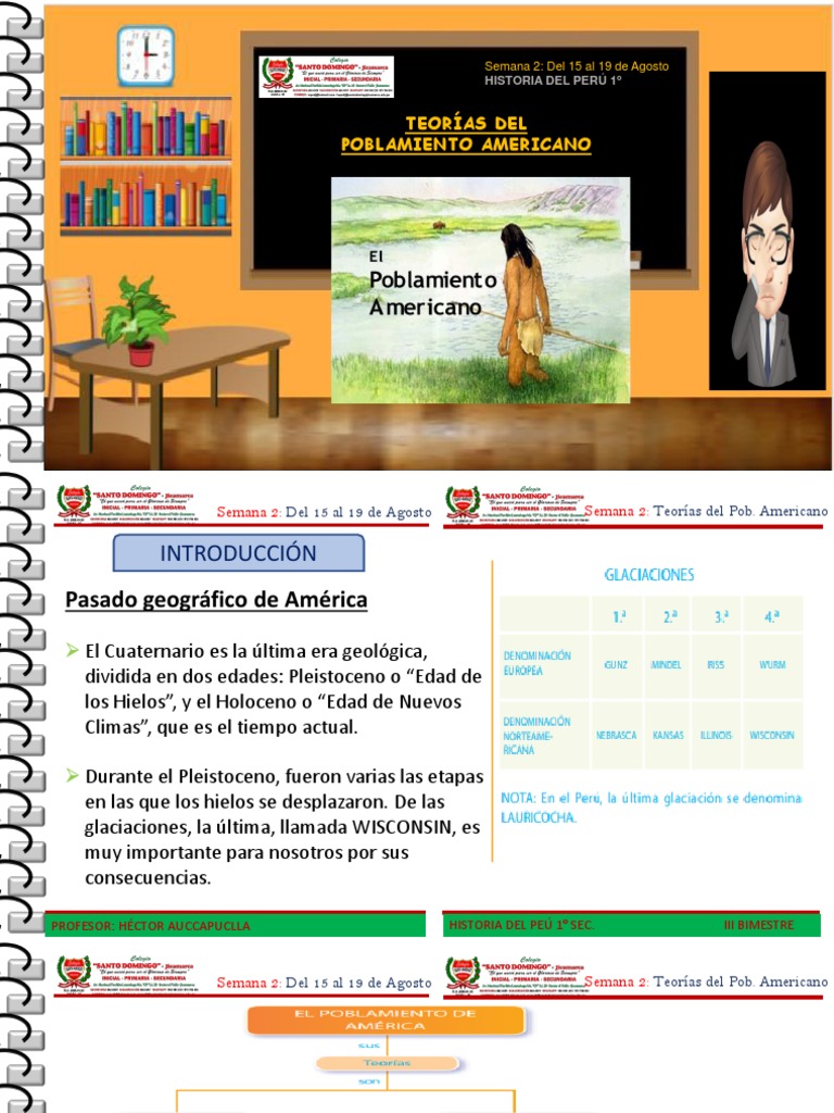 Teorías Del Poblamiento Americano: Semana 2: Del 15 Al 19 de Agosto | PDF | Américas | Cuaternario