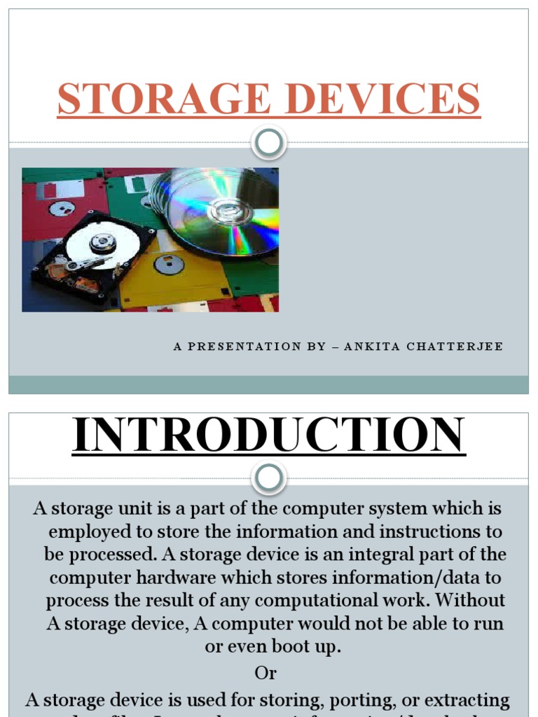 Storage Devices Of Computer Pdf Computer Data Storage Computer Memory