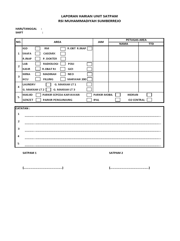 Laporan Satpam | PDF
