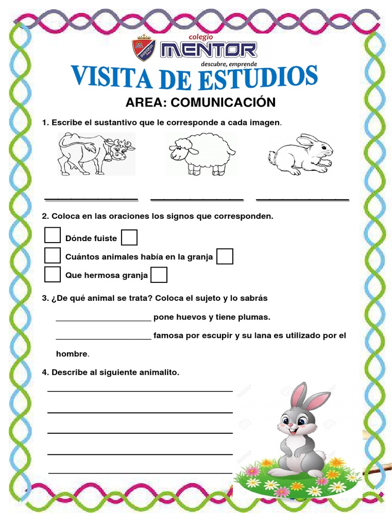 Ficha de Visita de Estudio - 2 Grado - 2022 | PDF