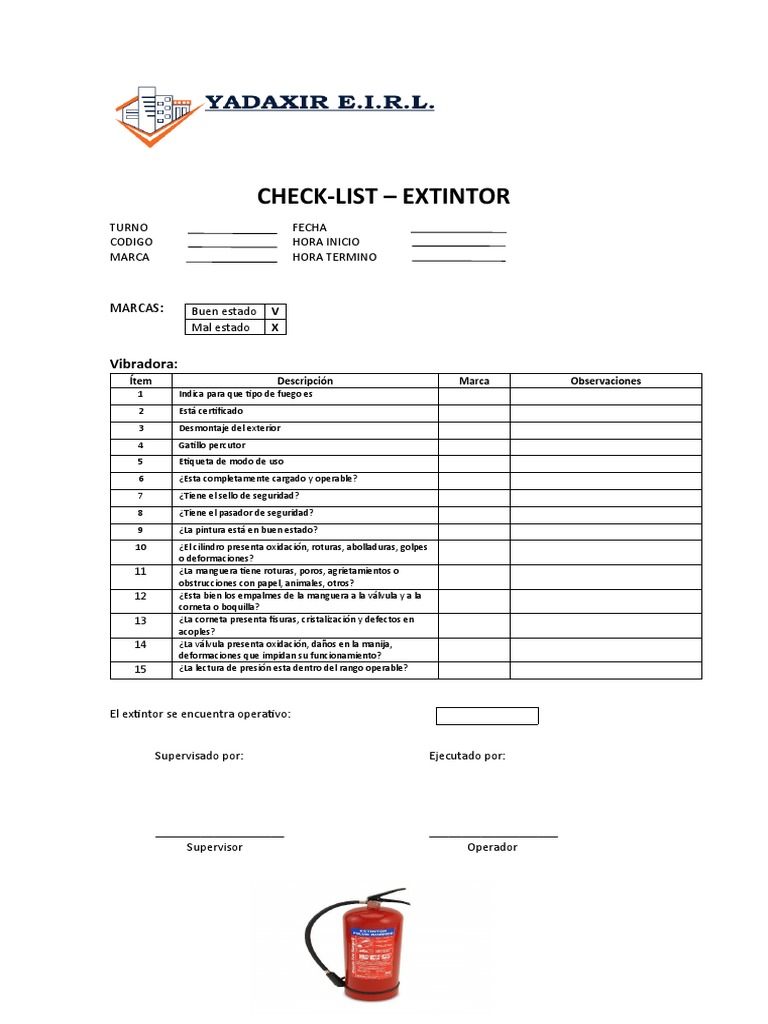 Check - Extintor | PDF