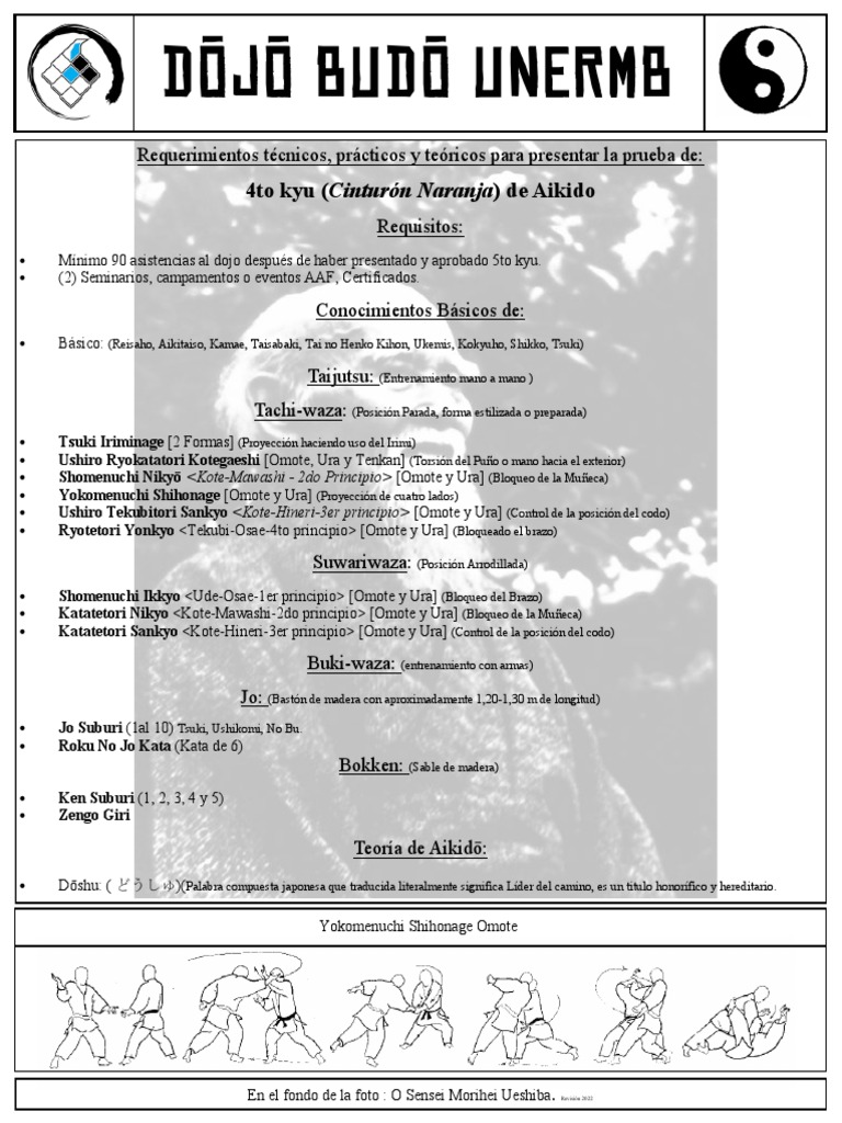 Guia Instruccional Del Programa de 4to Kyu de Aikido | PDF