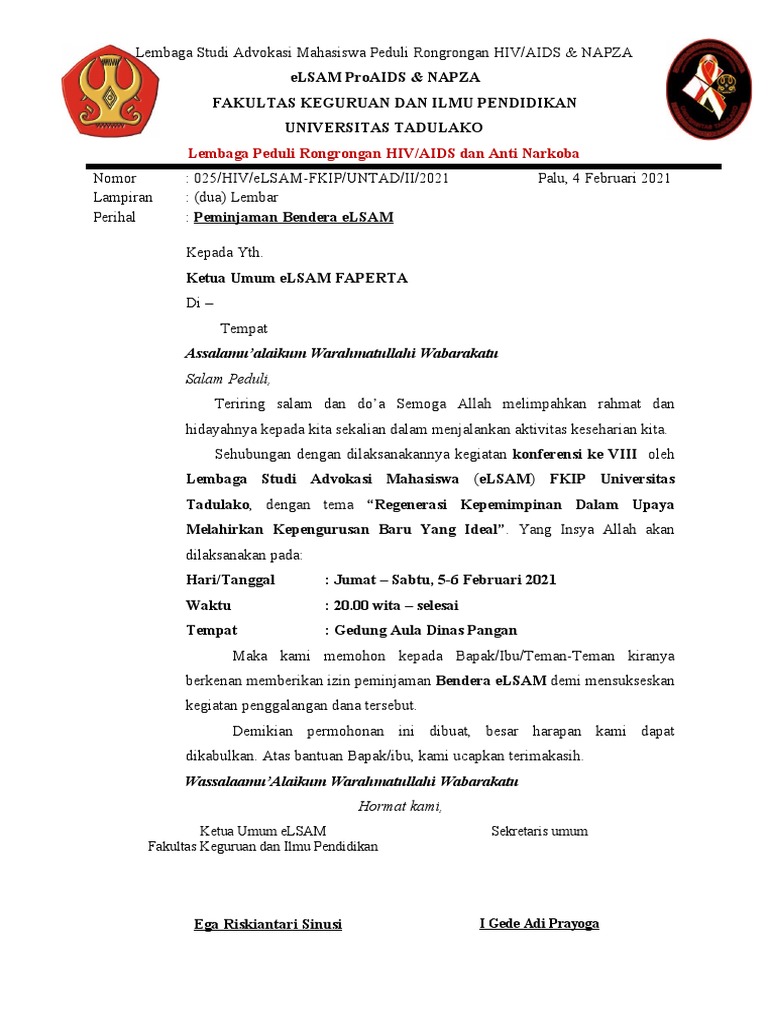 Surat Peminjaman Toa 003 | PDF