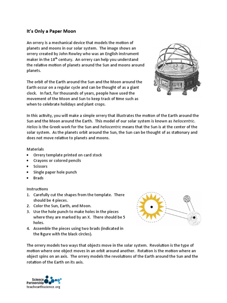 Orrery 1 | Download Free PDF | Rotation | Rotation Around A Fixed Axis