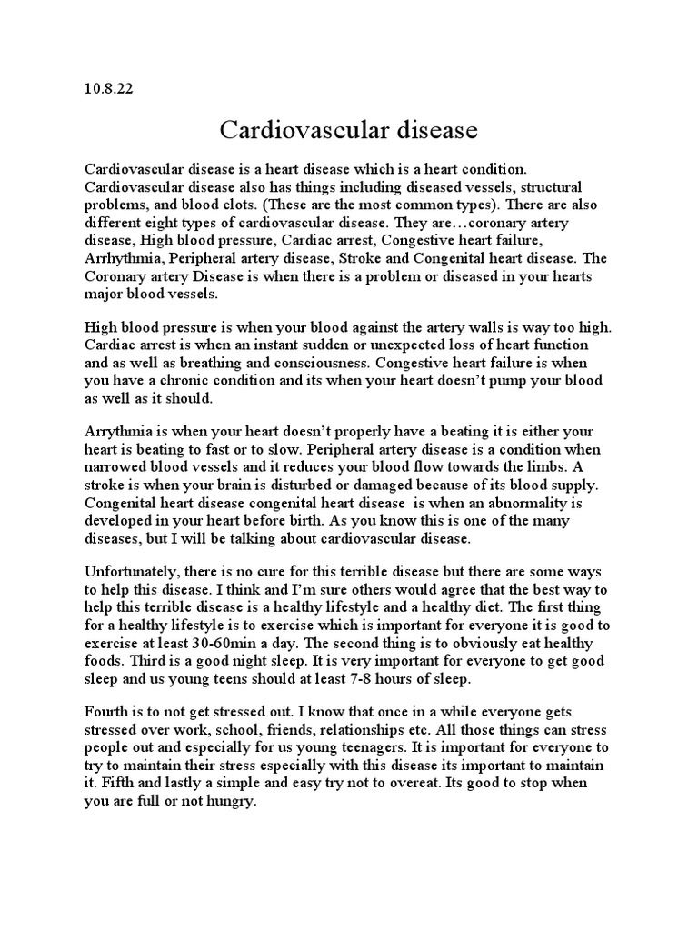 Cardiovascular Disease Design Tech Assessment | PDF | Heart ...