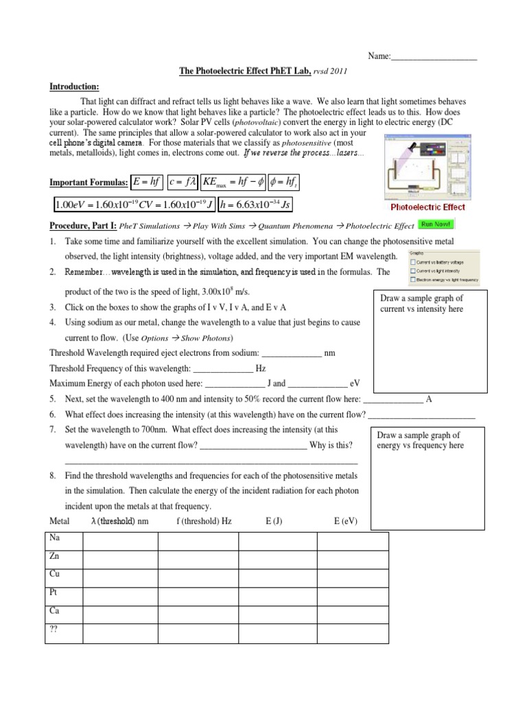Photoelectric Effect3 | PDF | Photoelectric Effect | Electronvolt