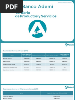 Tarifario Productos y Servicios Qik Banco | PDF | República Dominicana | Industrias de servicio