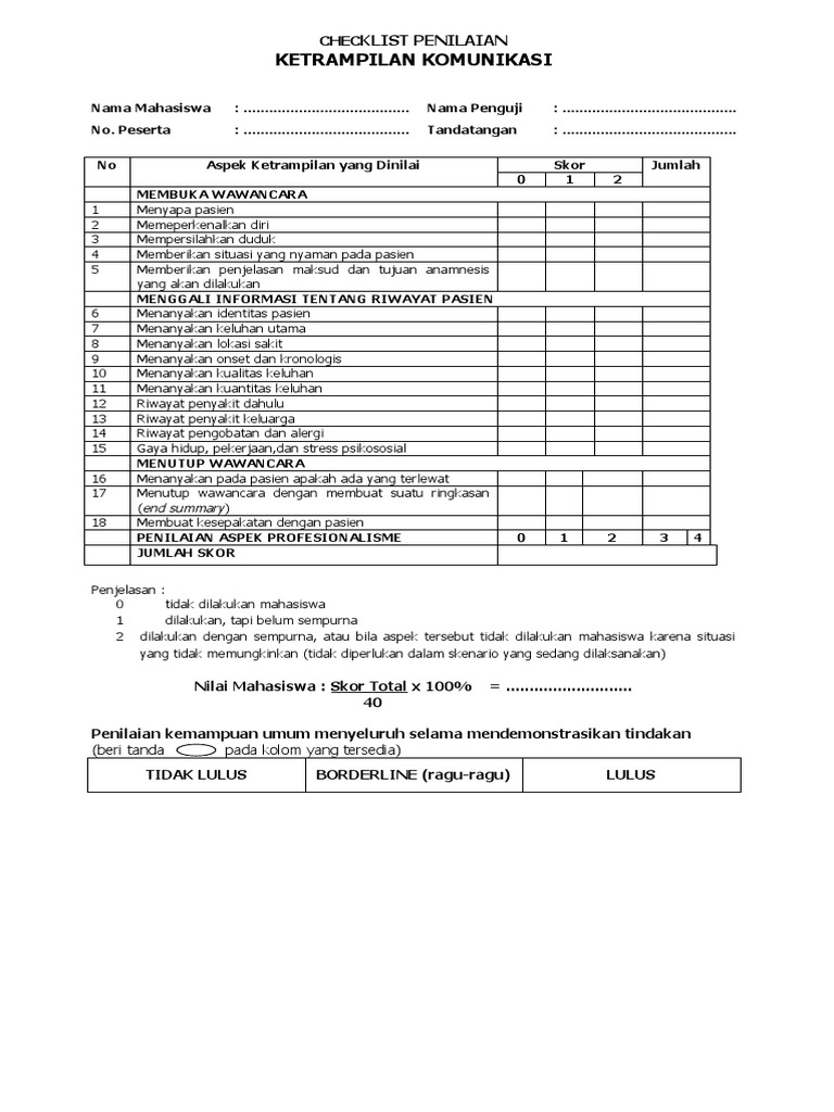 OSCE Ujian BLUD | PDF