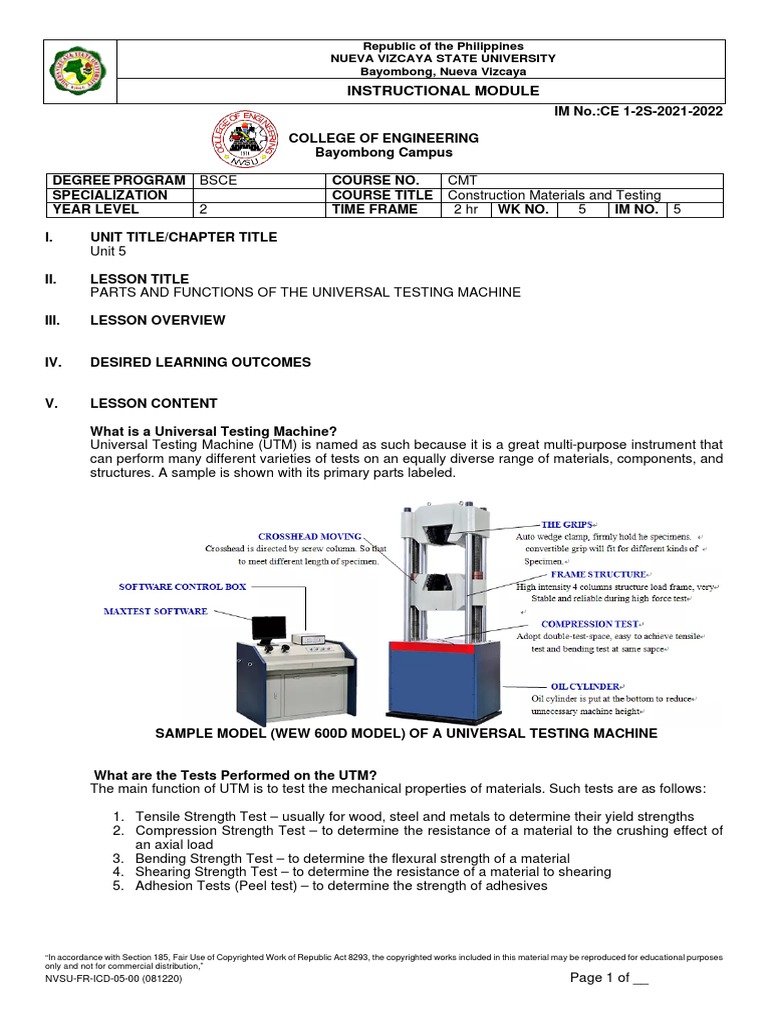 CMT Module 5 | PDF | Strength Of Materials | Bending
